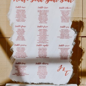 Painted Acrylic Seating Chart, Acrylic Seating Chart, Modern Seating ...