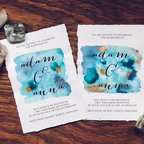 Watercolor Invite - Etsy