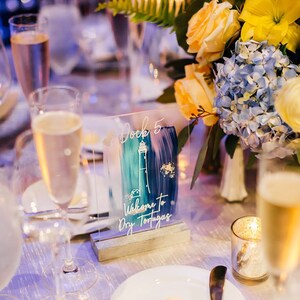 Painted Acrylic Table Numbers, Acrylic Table Numbers, Wedding Table ...