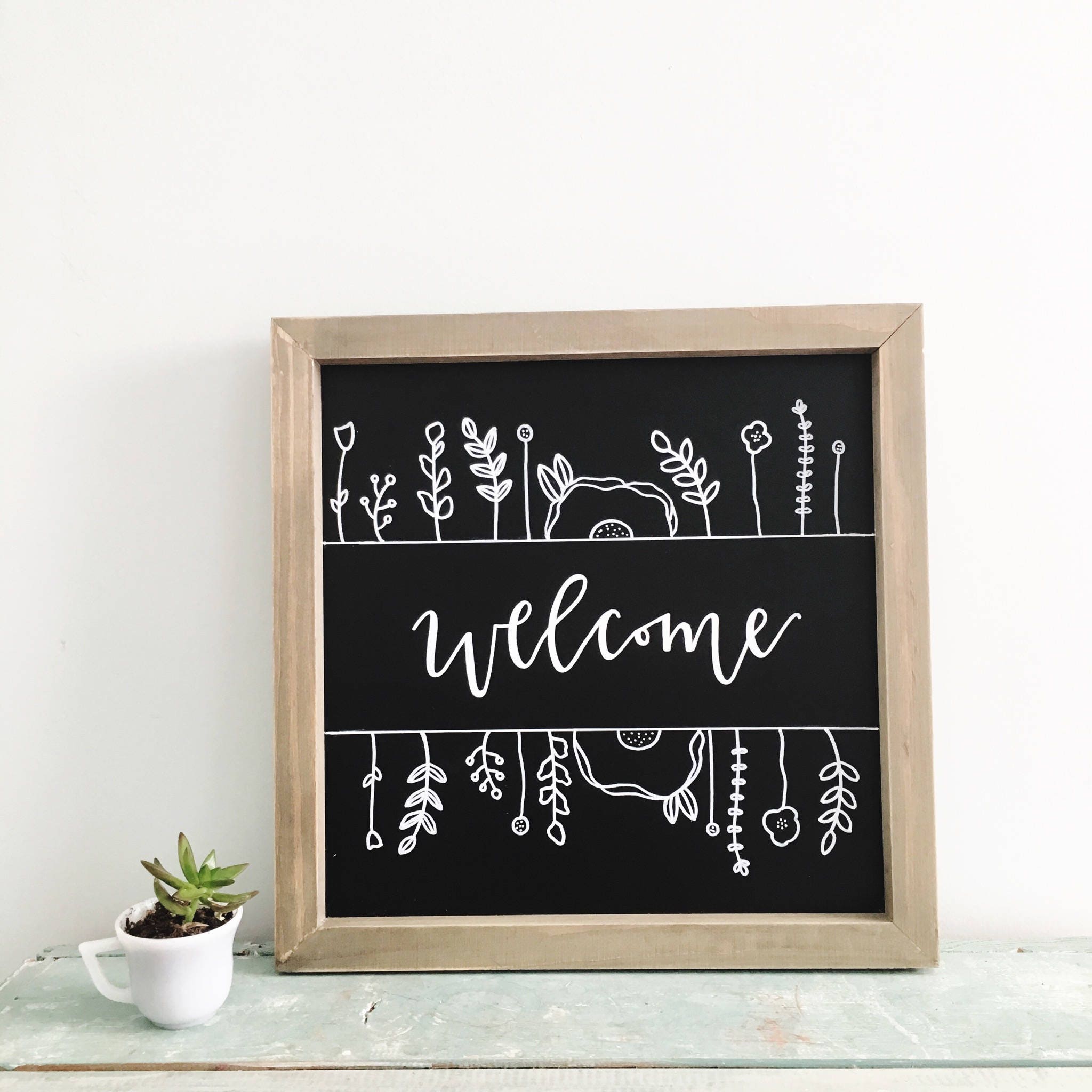 Chalkboard Welcome Sign Chalkboard Sign Welcome Sign | Etsy
