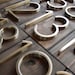 DOUBLE DIGIT Dark Wood & Nickel Table Numbers, Wedding Table Numbers ...