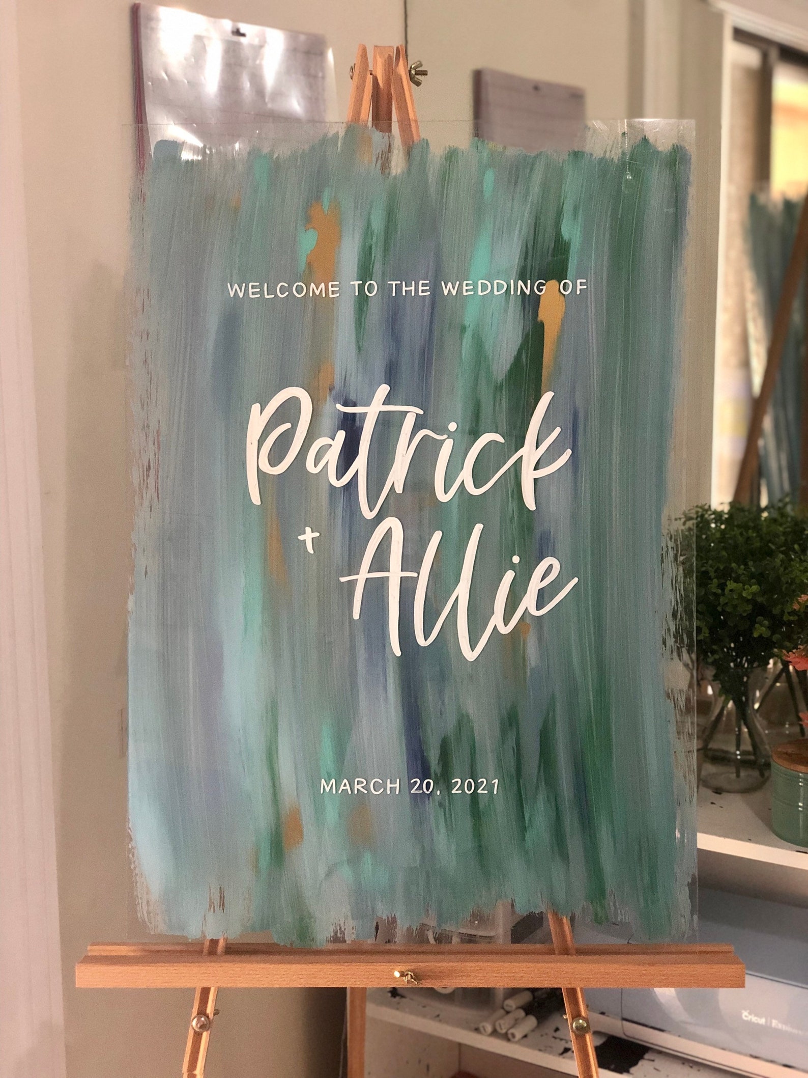 Painted Acrylic Welcome Sign Acrylic Welcome Sign Acrylic | Etsy