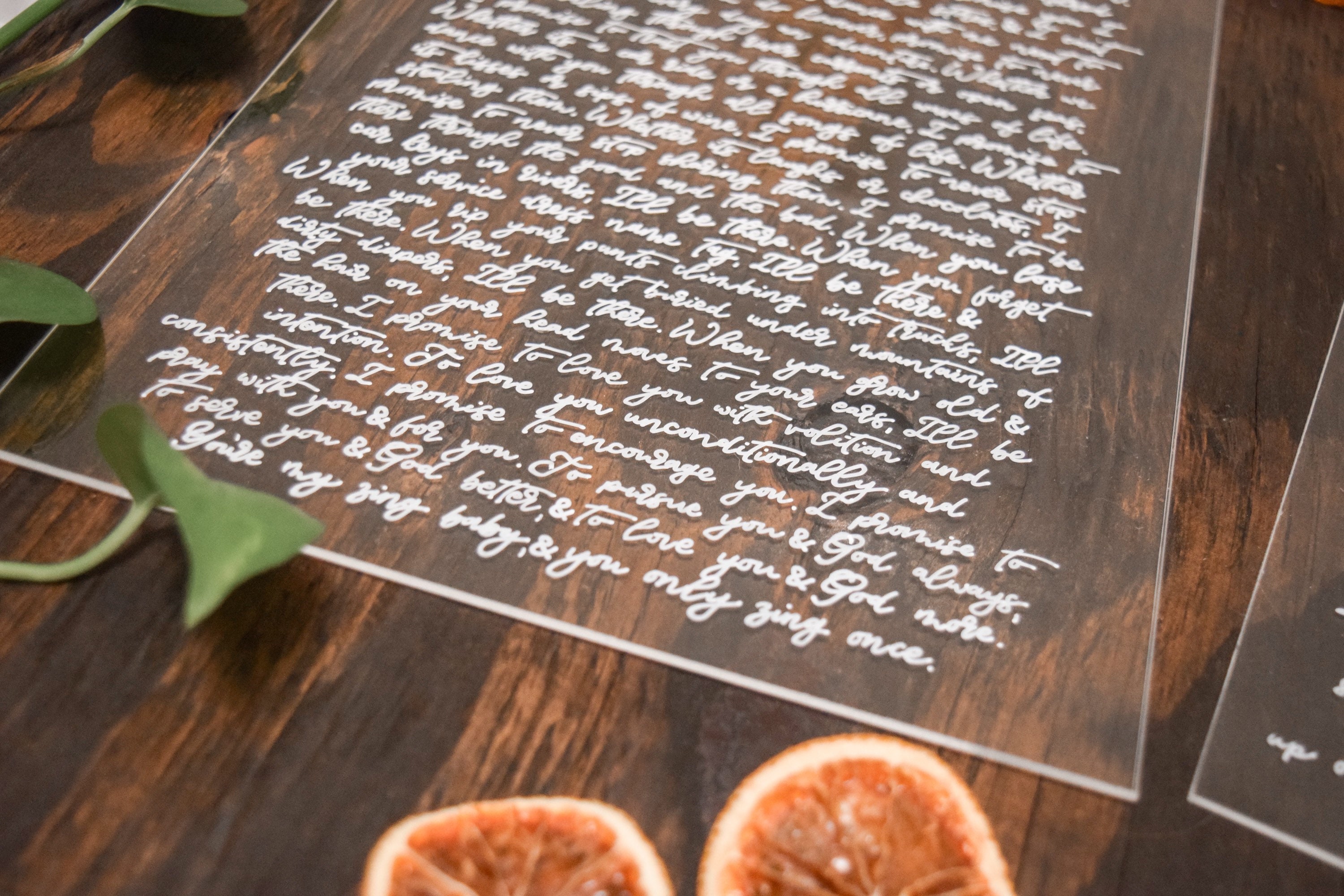 Handwritten Wedding Vows, Personalized Wedding Vows, Wedding Vows on ...