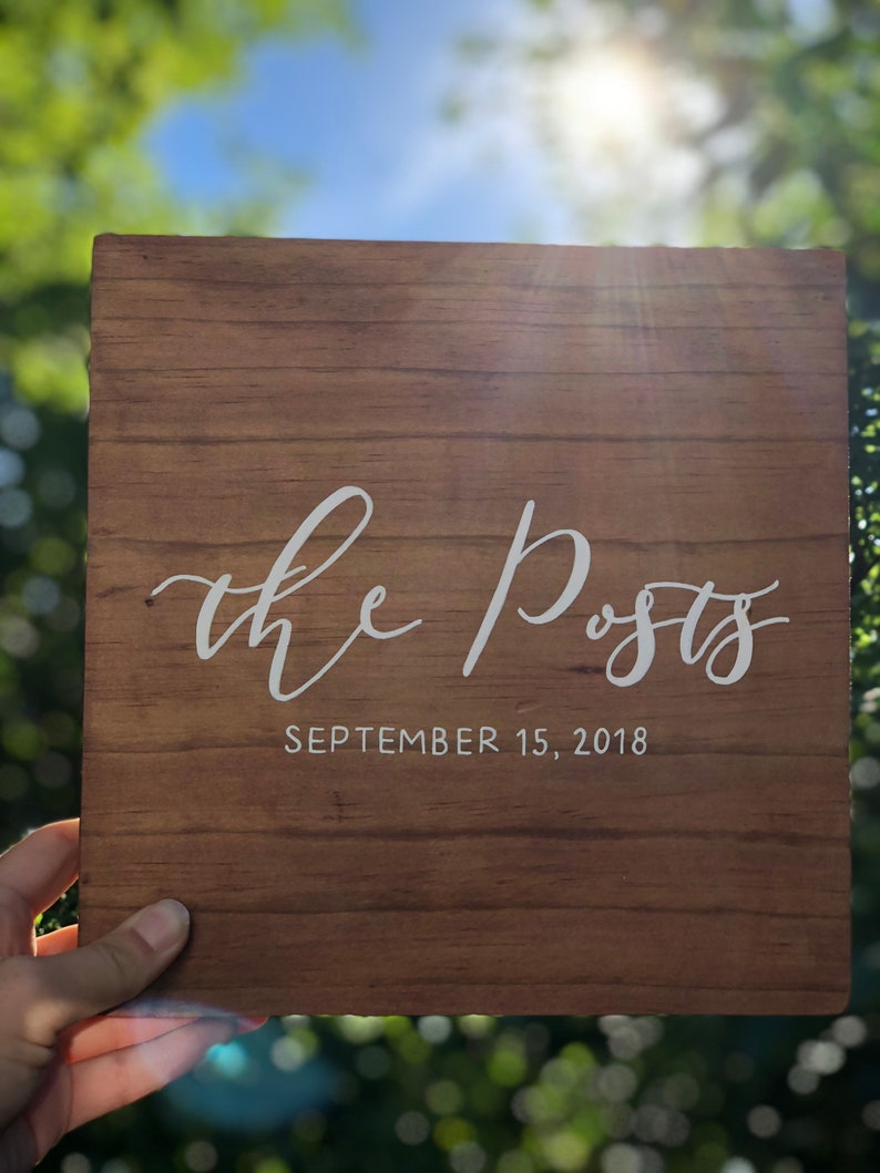 Stained Wood Sign, Custom Wooden Sign, Wooden Wedding Sign, Anniversary ...