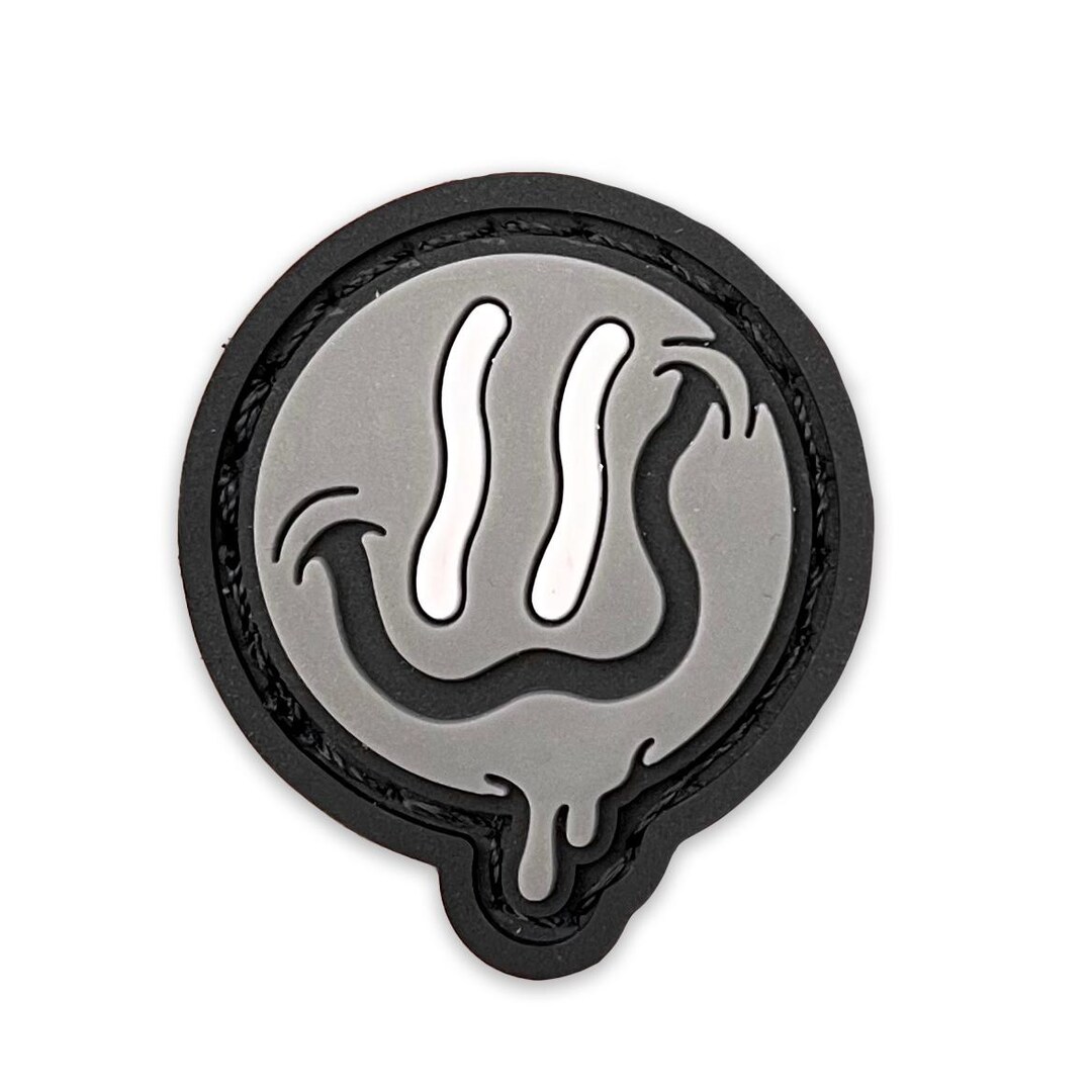 Smile grayscale RE Patch Pvc Patch Morale Patch Ranger Eye Velcro - Etsy