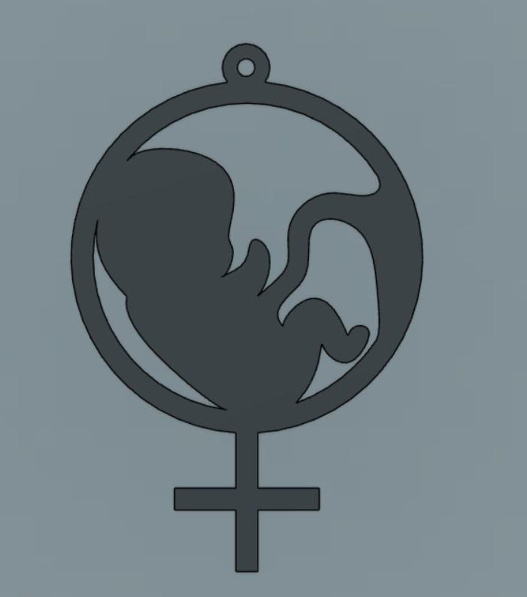 Pro-life Feminist Jewelry (STL File) - Etsy