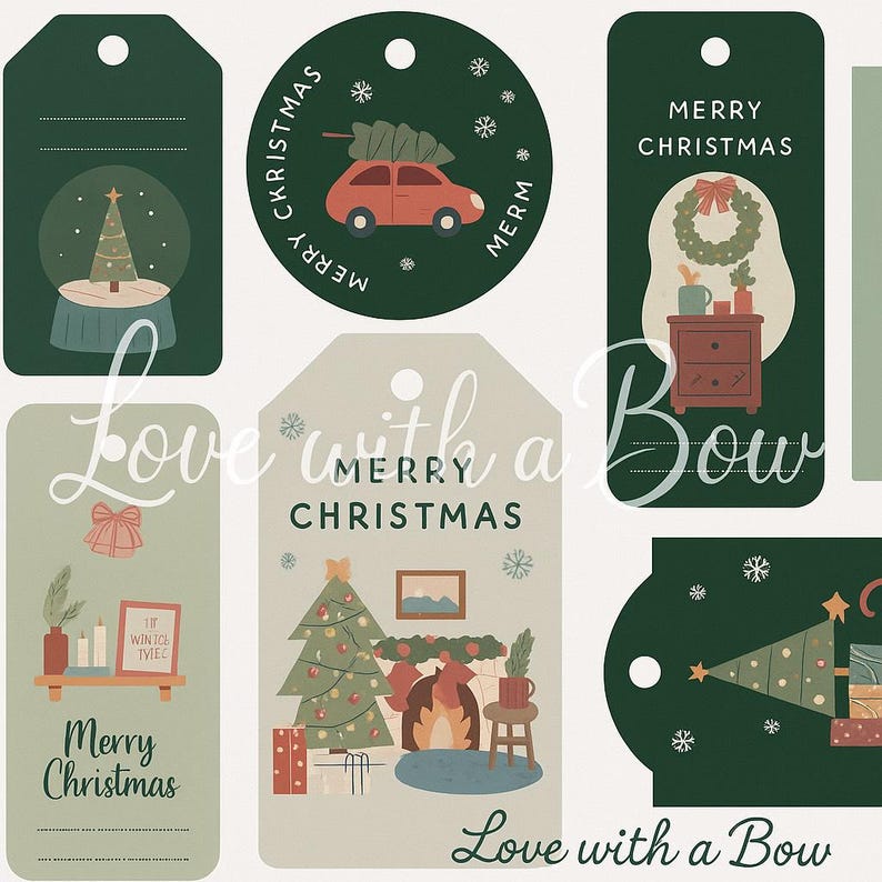 Printable Christmas Gift Tags – Instant Download - Etsy
