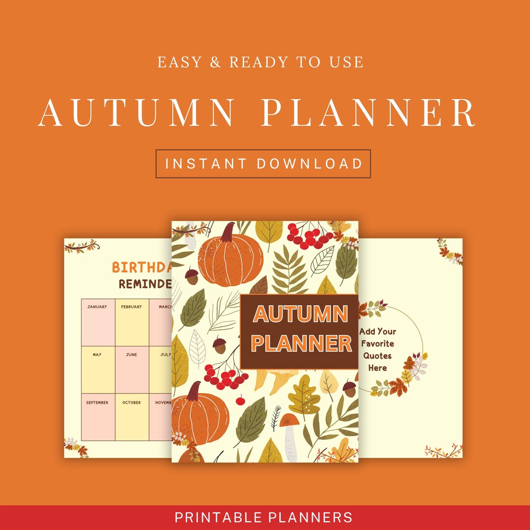 Autumn Planner 2025: Cozy Fall Daily & Weekly Organizer - Etsy