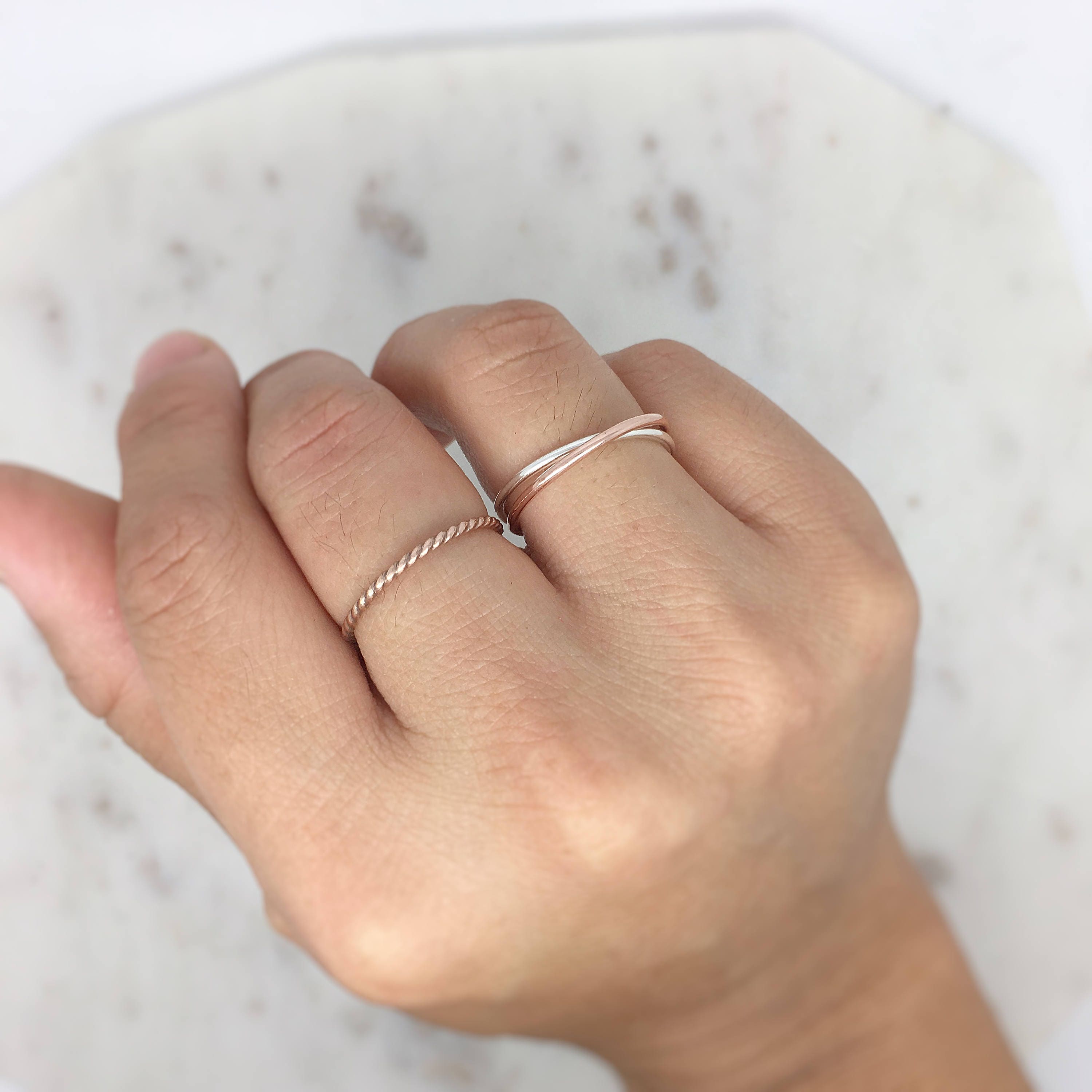 Sister Ring-friendship Ring-gold and Silver Rolling Ring-gold Filled ...