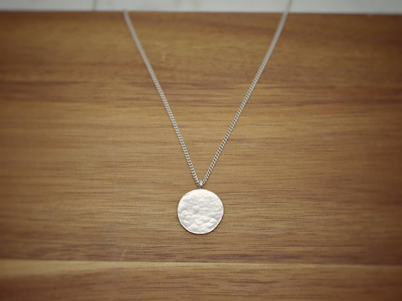 Sterling Silver Coin Necklace-Silver Medallion | Etsy