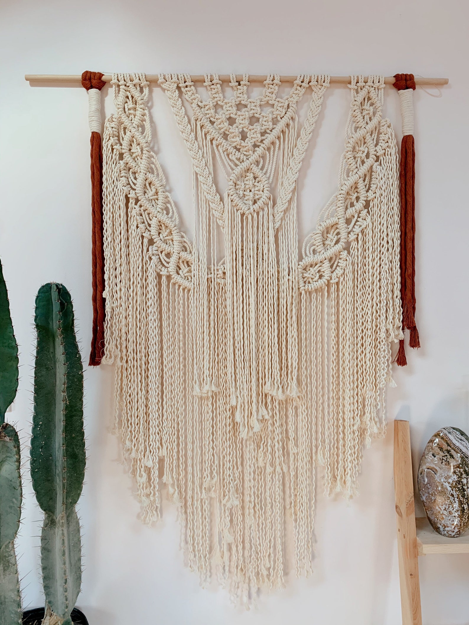 Big Chunky Macrame Stand Out Piece | Bohemian Home Decor - Etsy