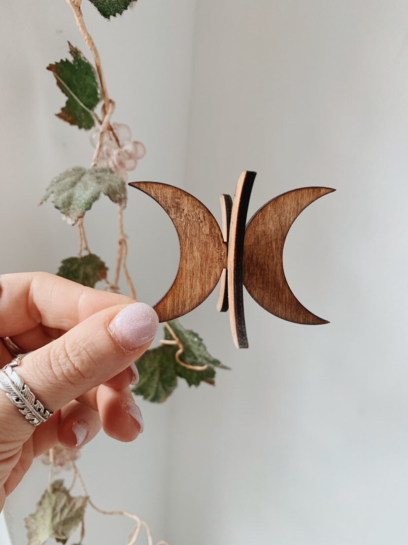 Wooden Moon Sphere Stand: Natural Wooden Stand Wood Stand for - Etsy Canada