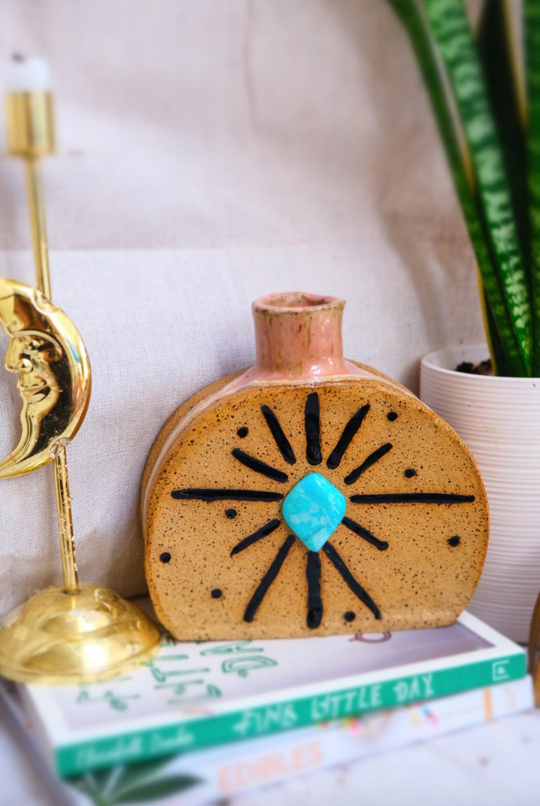 Amazonite Canteen Vase 3 Home Accents Crystals Vases Ceramics Gift Ideas - Etsy