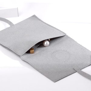 50pcs 3 Gray Colors Custom Jewelry Pouch Personalized Logo Envelope Bag ...