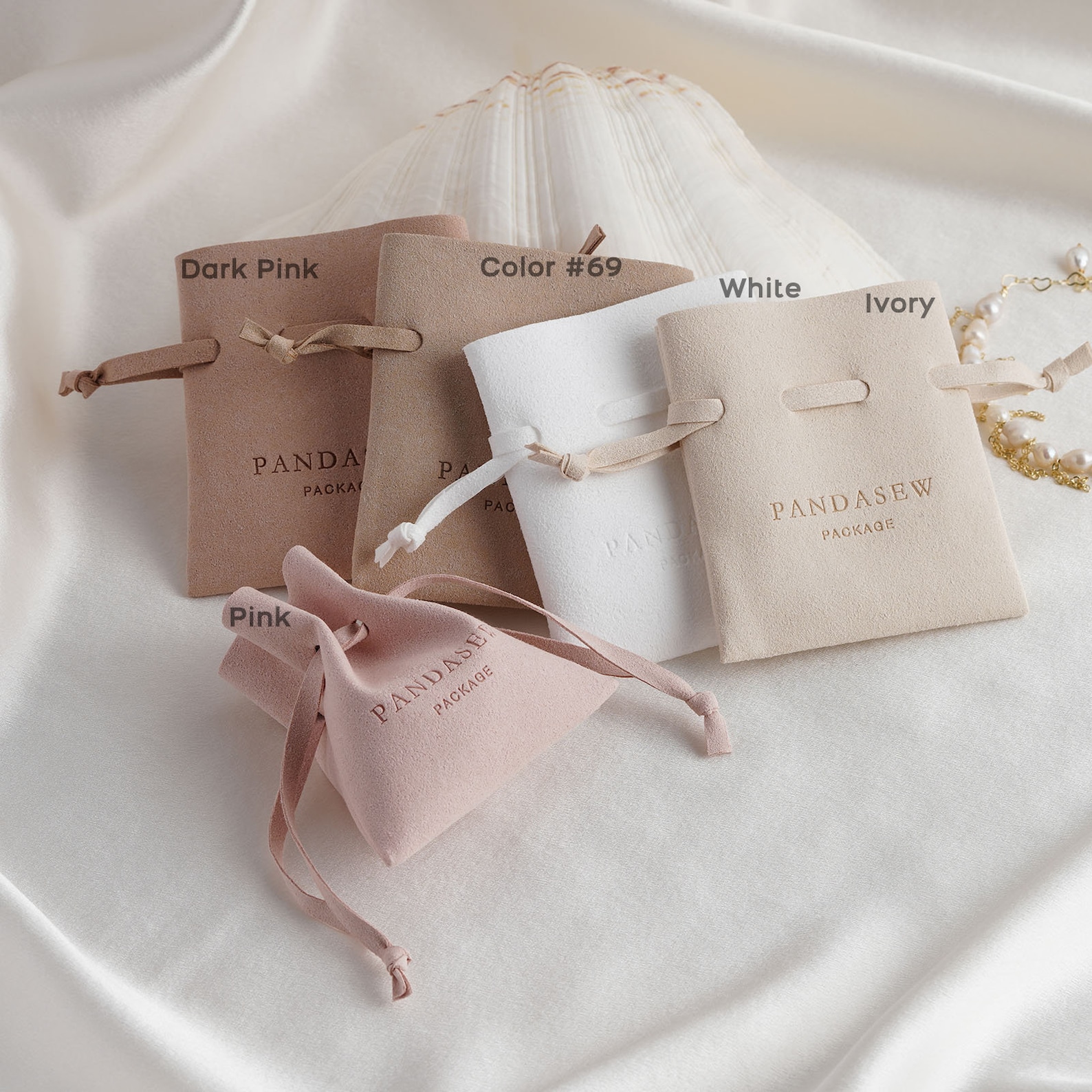 50pcs Custom Jewelry Pouch Only Pouches Personalized Logo Chic Small ...