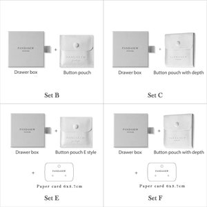 50pcs 8x8x3.5cm Paper Box Cream White Personalized Logo Necklace ...