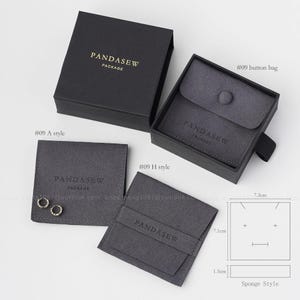 50pcs 8x8x3.5cm Jewelry Box Black Custom Box Personalized Logo Necklace ...