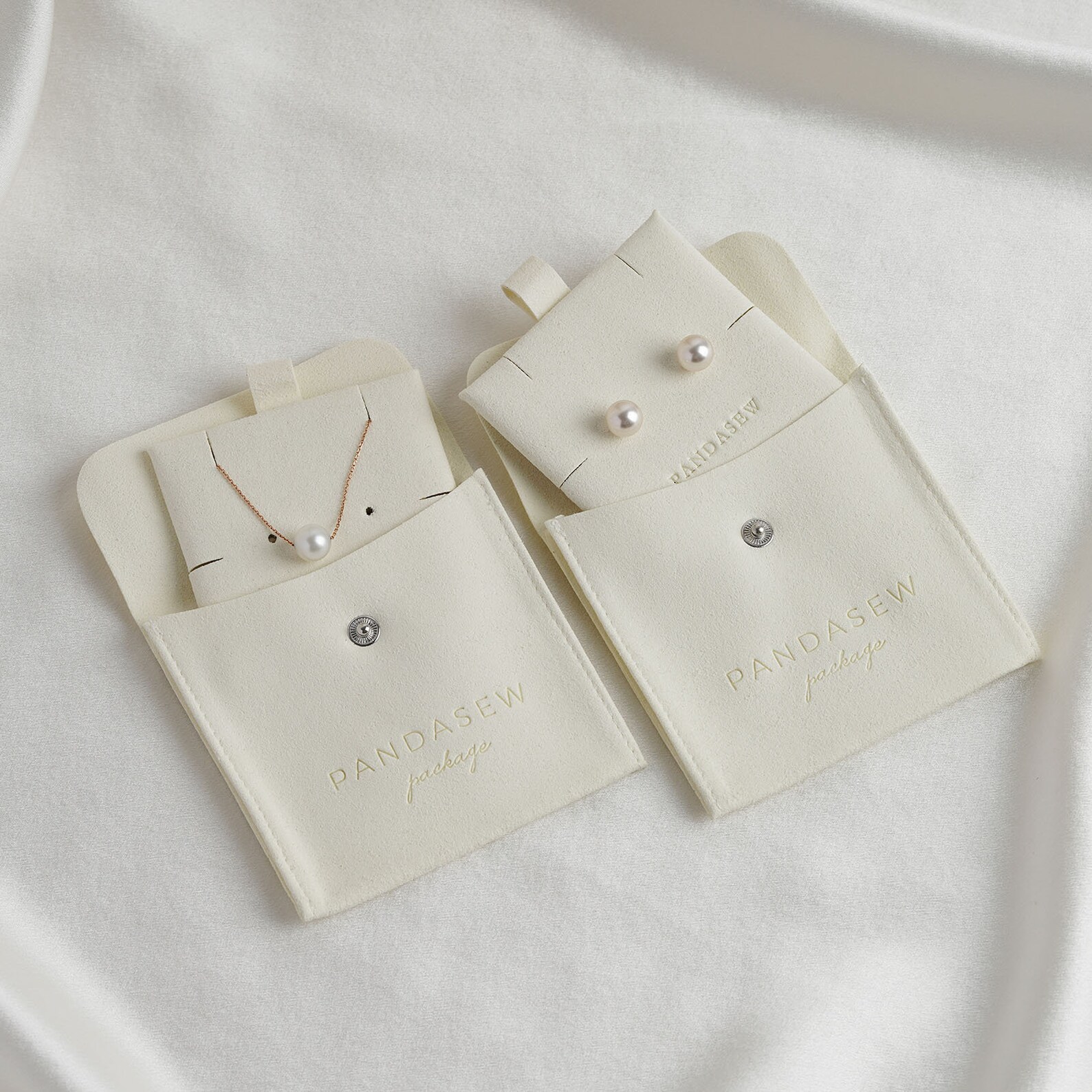 50 Set Custom Jewelry Package Pouch Bag With Insert Card Logo - Etsy