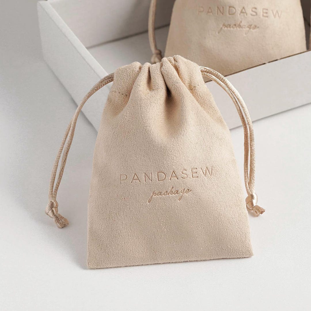 100 Personalized Deboss Logo Flannel Drawstring Bags: Jewelry Packaging ...