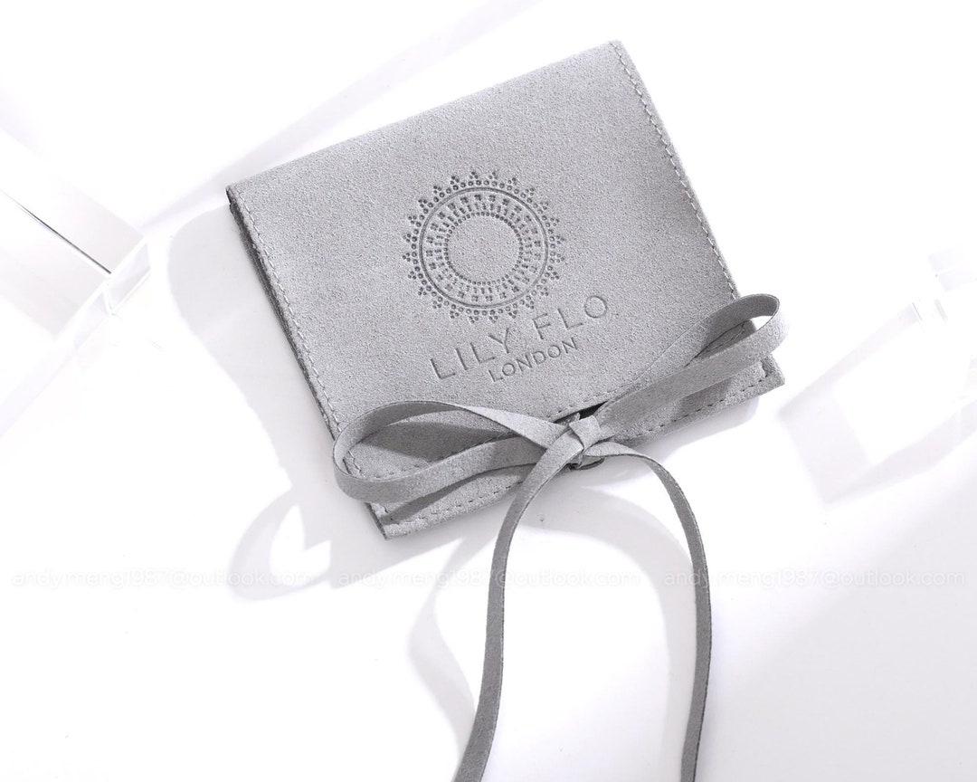 50pcs 3 Gray Colors Custom Jewelry Pouch Personalized Logo Envelope Bag ...