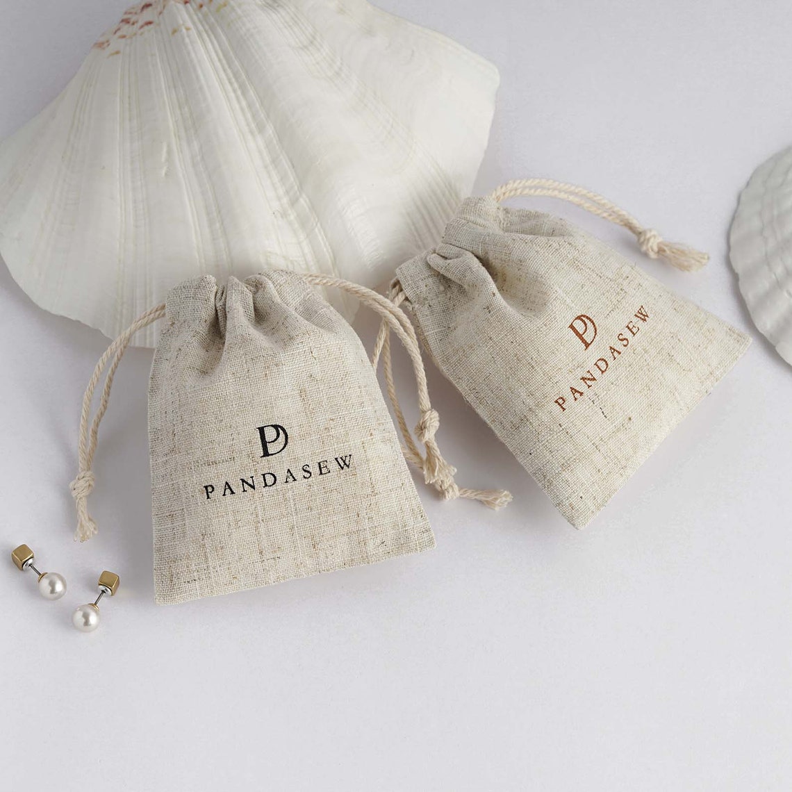 50 Custom Linen Drawstring Bag Personalized Drawstring Pouch - Etsy