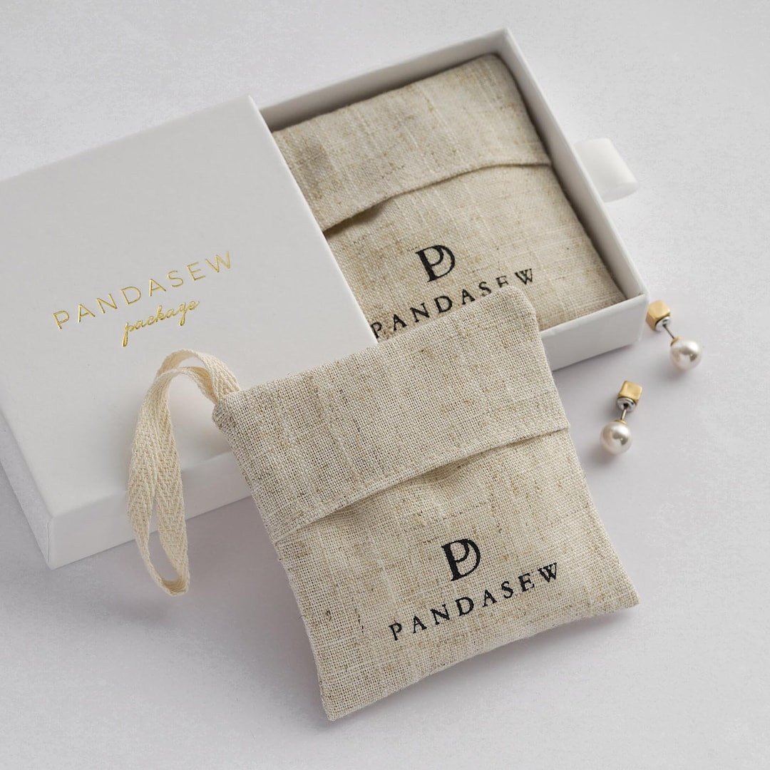 50pcs Personalized Linen Bags: Custom Logo Sachet, Gift, Jewelry ...