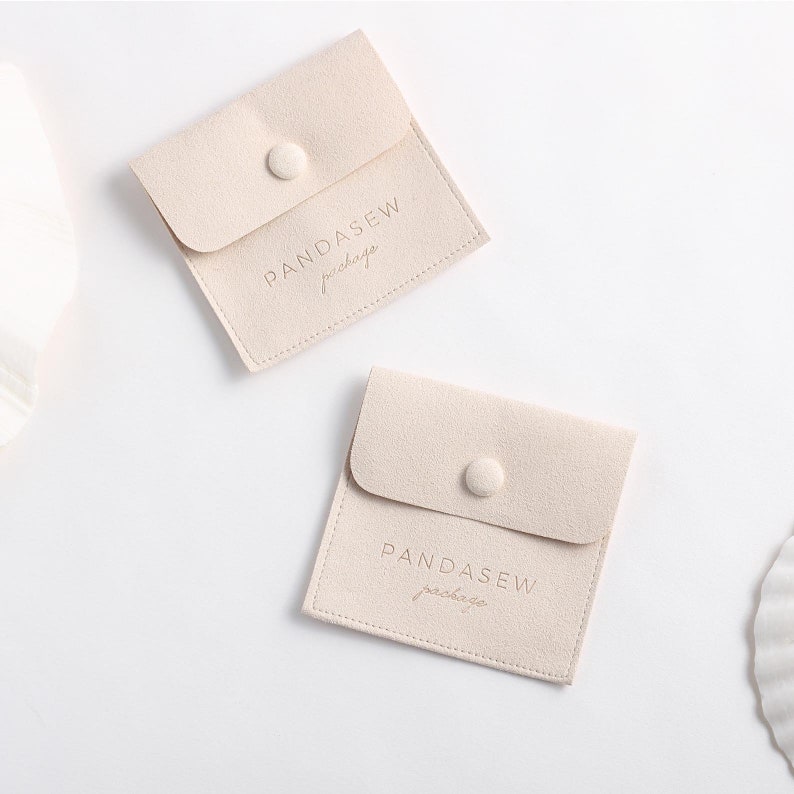 50 Personalized Logo Print Jewelry Pouch Snap Button Bags - Etsy