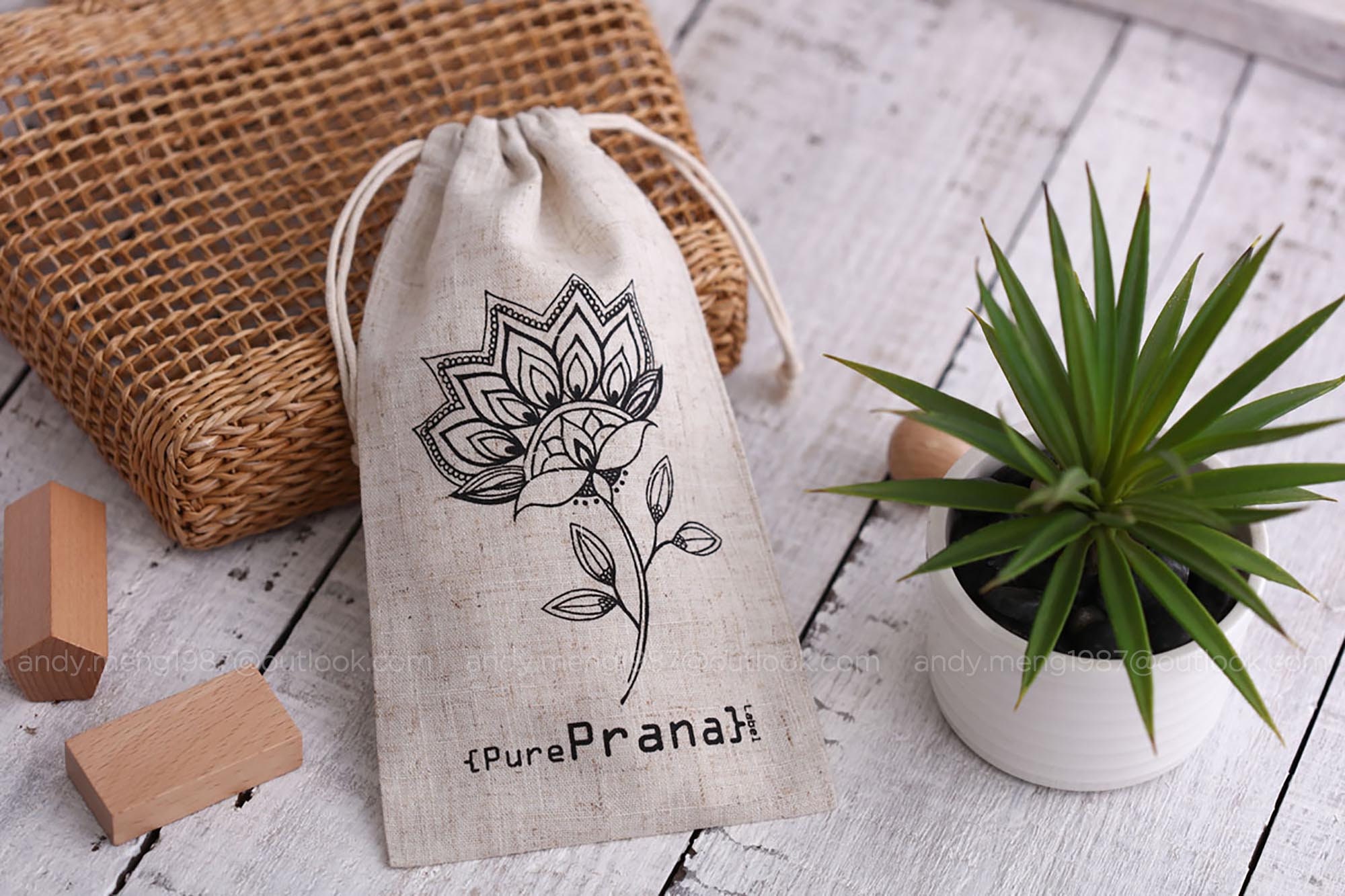 50 custom linen drawstring bag personalized drawstring pouch | Etsy