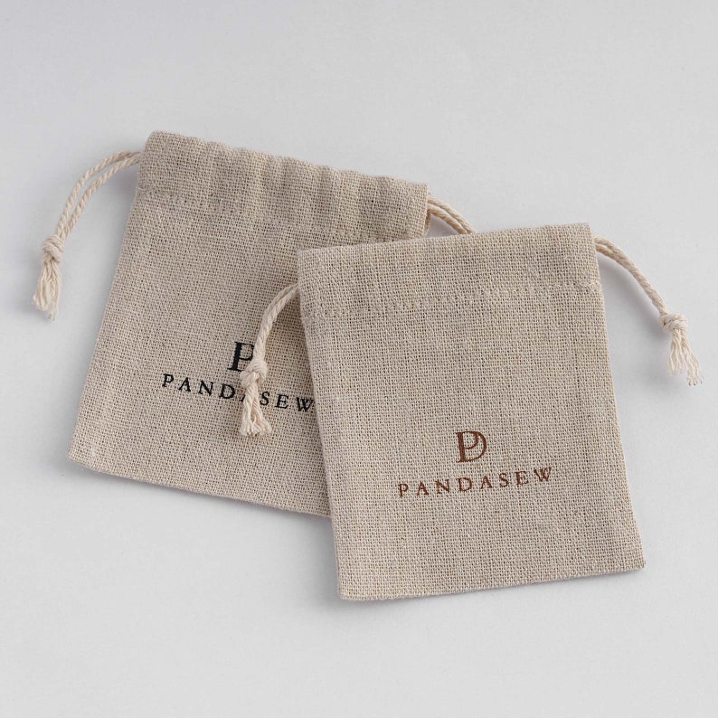 50 Personalized Linen Bags Drawstring Fabric Bags Custom Logo - Etsy