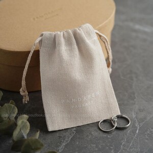 50 Organic Linen Favor Bags: Custom Logo Printed Jewelry Packaging - Etsy