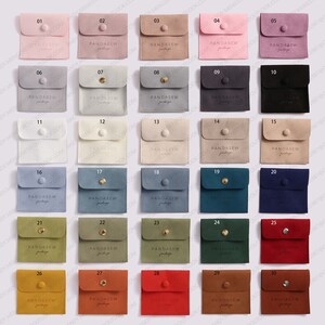 50 Personalized Logo Print Jewelry Pouch Snap Button Bags Custom ...