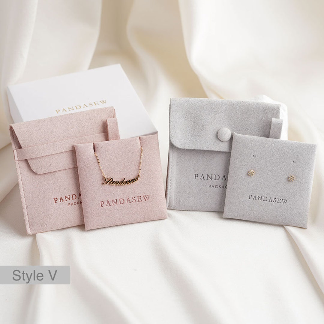 50 Set Custom Jewelry Package Pouch Bag With Insert Card Logo - Etsy