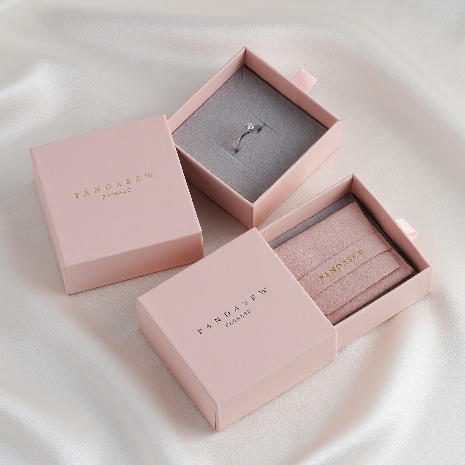 50pcs Pink Paper Box Custom Jewelry Box Personalized Logo - Etsy