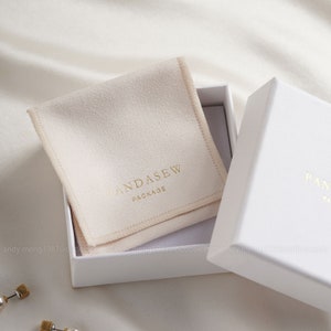 100pcs Pandasew Personalized Velvet Envelope Bag Logo Print Jewelry ...
