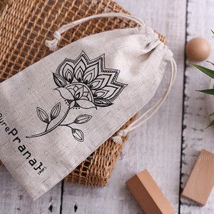 50 custom linen drawstring bag personalized drawstring pouch | Etsy