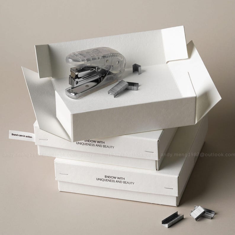 100-piece All-in-one Paper Box Set: Flat Pack Shipping + Stapler for ...