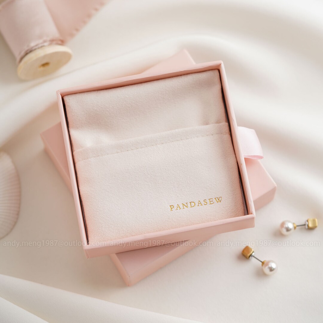 50 Pcs 992.5cm Paper Box Custom Jewelry Box With Bag Pouch Personalized Logo Jewelry Packaging ...