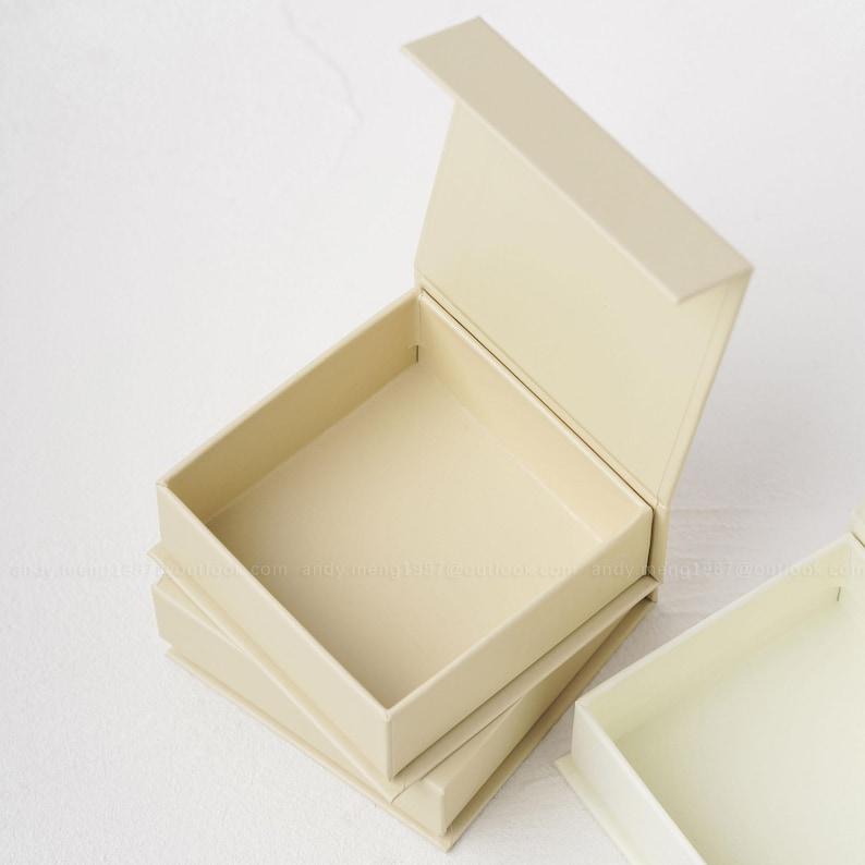 50pcs 8*8*3.5cm Flip Paper Box Personalized Magnetic Jewelry Box With ...