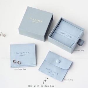 50pcs 8x8x3.5cm Jewelry Box, Custom Logo on Paper Drawer Box With Bag ...