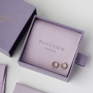 50pcs 8x8x3.5cm Jewelry Box Purple Box Custom Personalized Logo ...