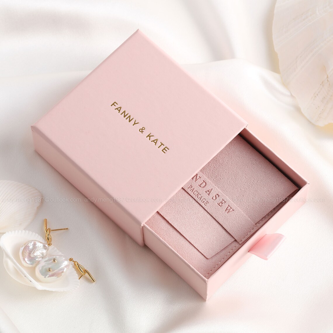 50pcs Pink Paper Box Custom Jewelry Box Personalized Logo - Etsy