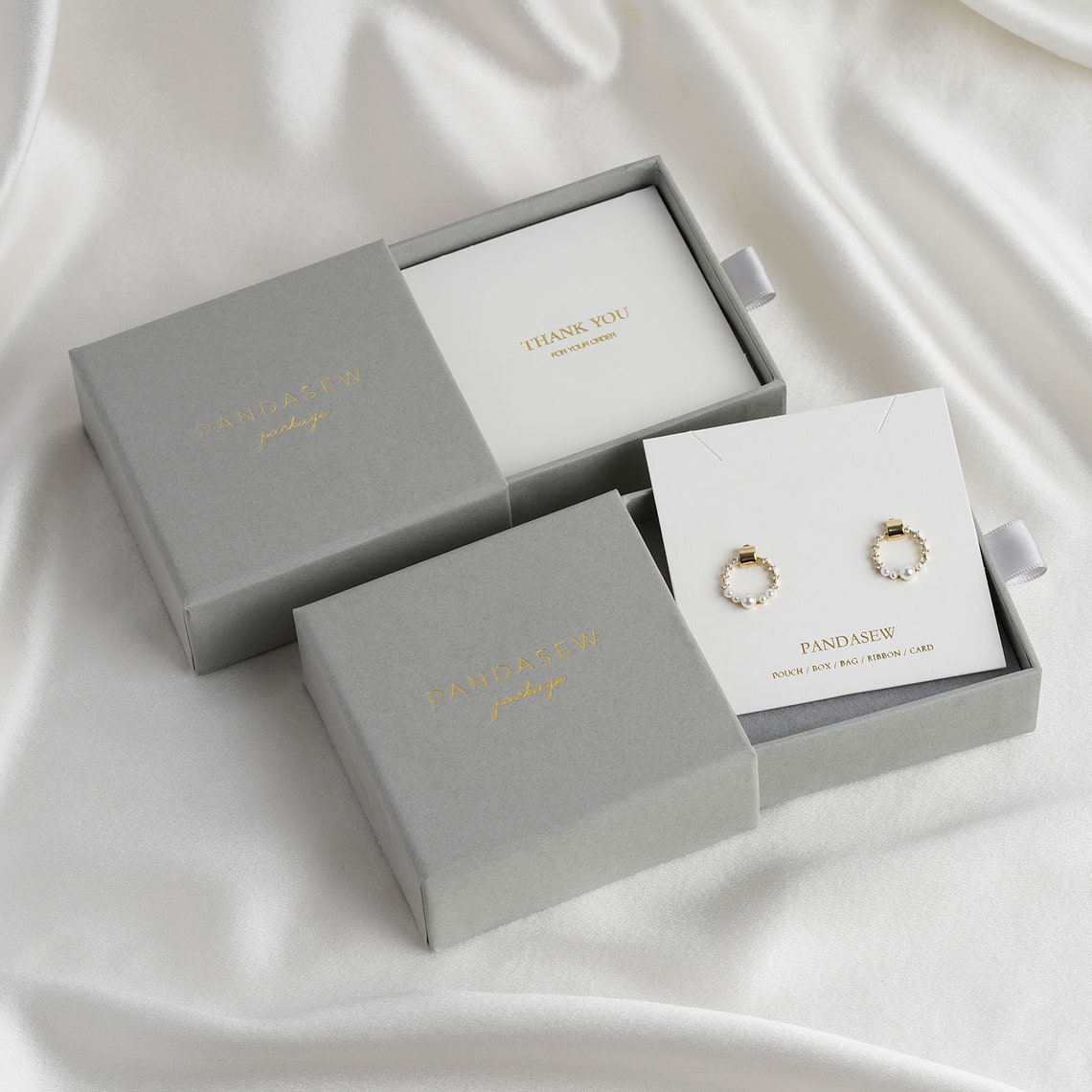 50pcs 993.5cm Gray Paper Drawer Box Custom Jewelry Box With - Etsy