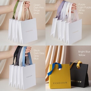 50 A1S Custom Logo Paper Gift Bags: Colorful Small Business Packaging ...