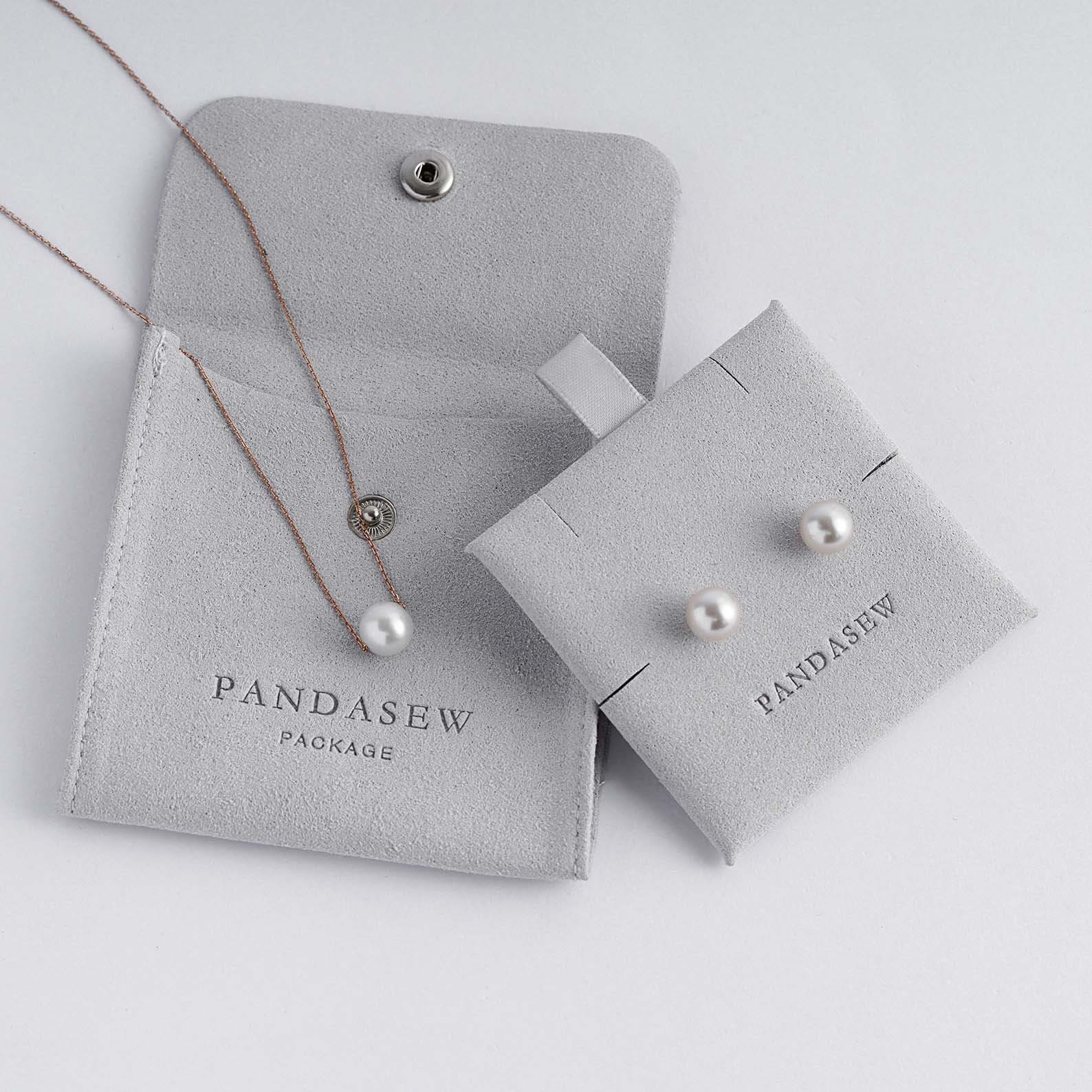 50 set custom jewelry package pouch bag with insert card Logo | Etsy