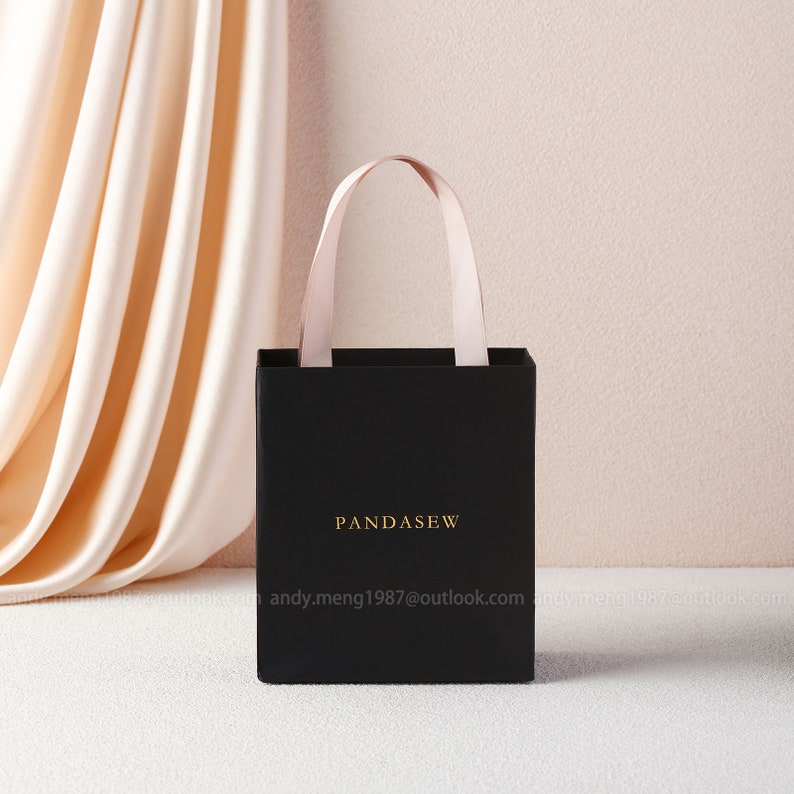 50 A1S Custom Logo Paper Gift Bags: Colorful Small Business Packaging ...