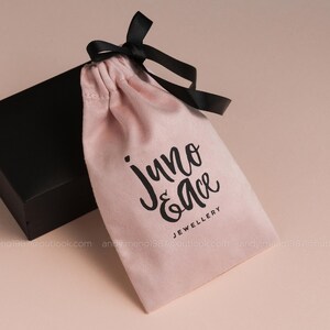 50 Jewelry Packaging Bags Personalized Logo Print Drawstring - Etsy Canada