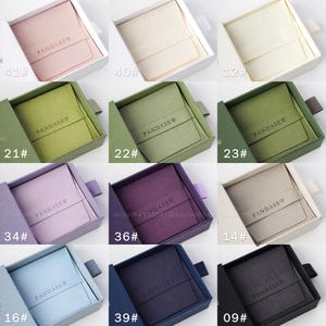 50pcs 8x8x3.5cm Jewelry Box, Custom Logo on Paper Drawer Box With Bag ...