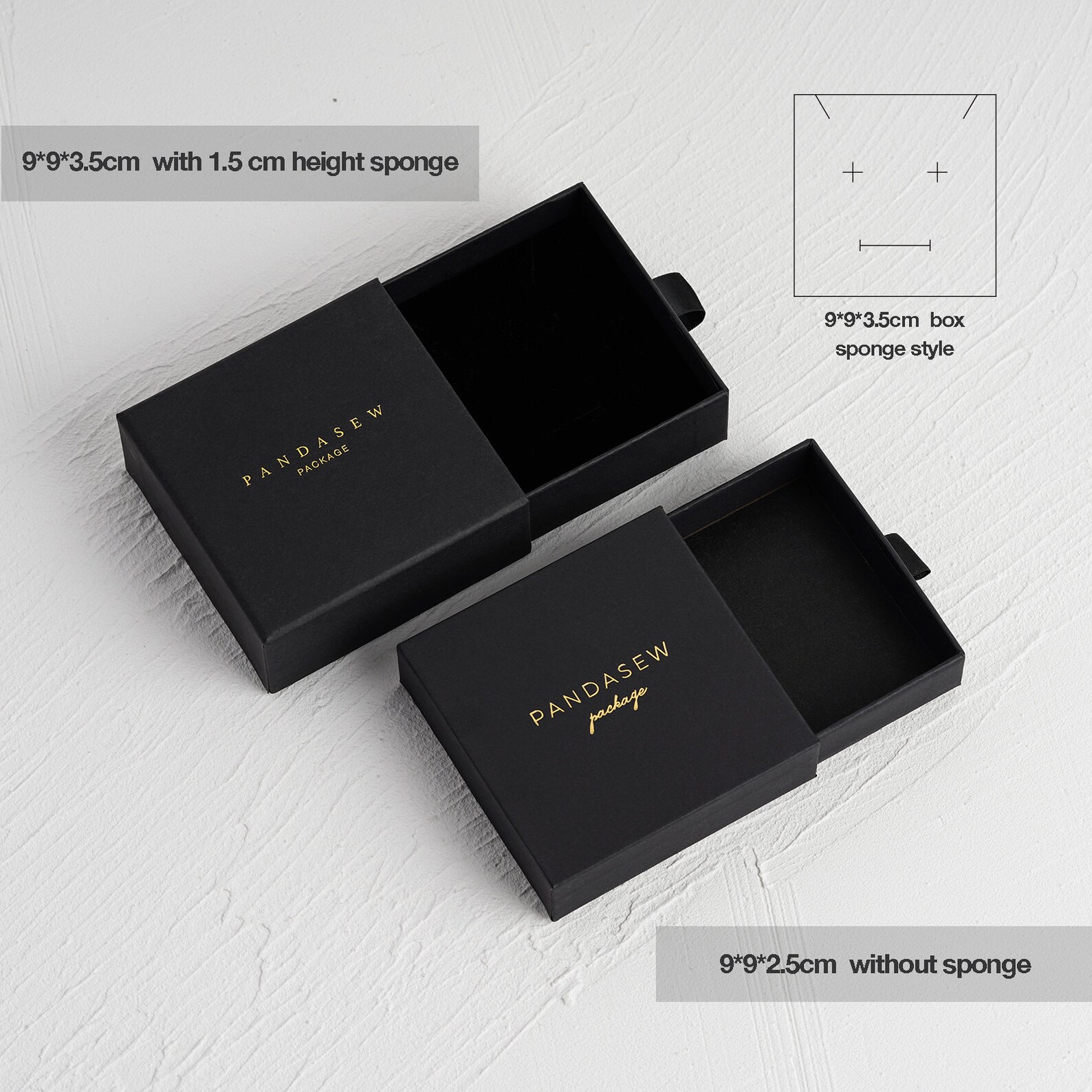 50pcs Black Paper Box Custom Jewelry Box Personalized Logo - Etsy