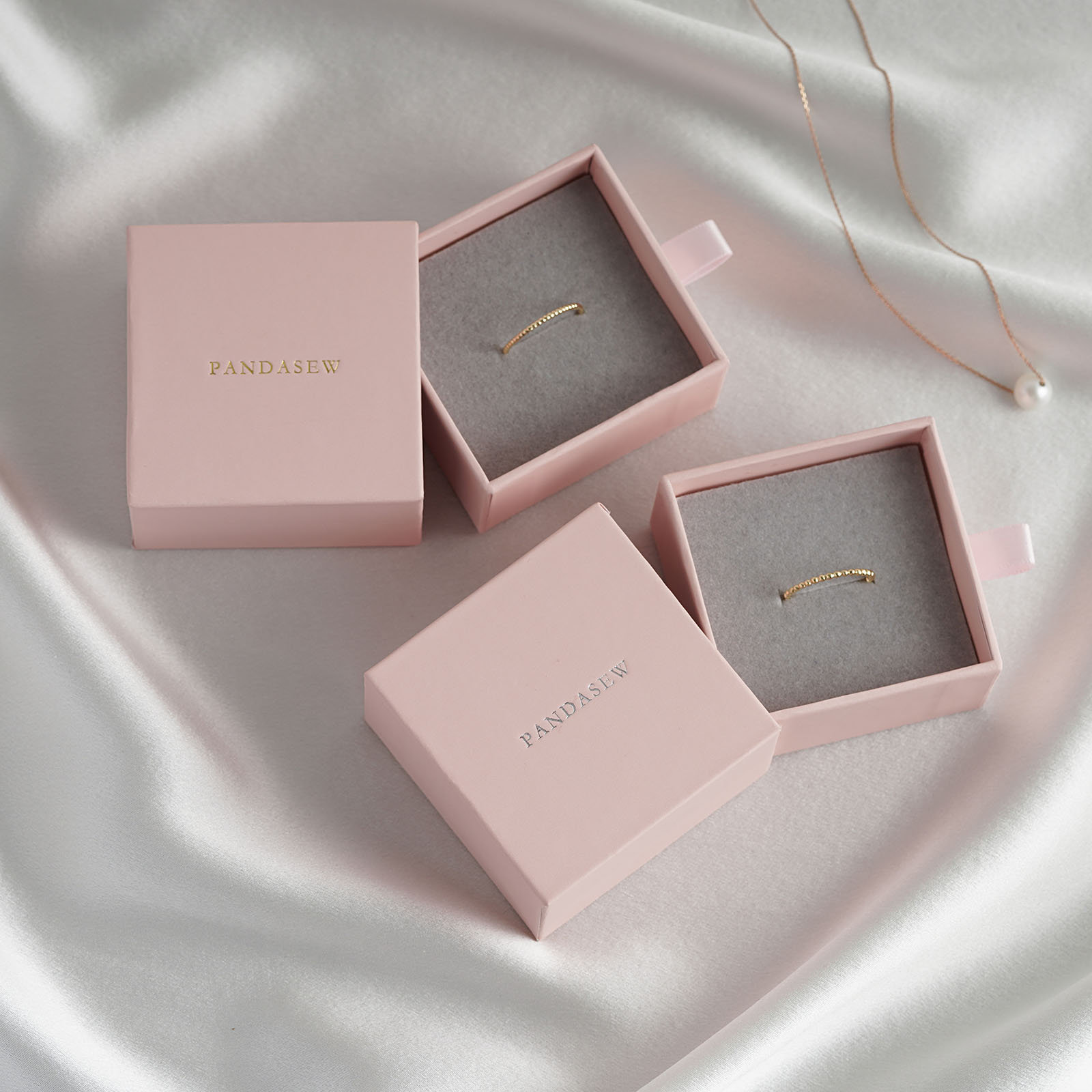 50pcs Pink Paper Box Custom Jewelry Box Personalized Logo - Etsy