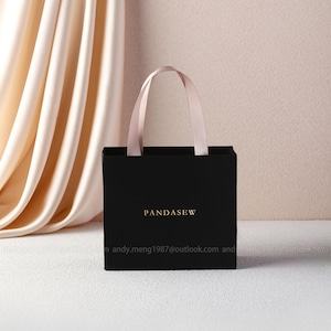 50pcs A1S B1S Custom Paper Bag With Logo Removable Ribbon Personalized ...